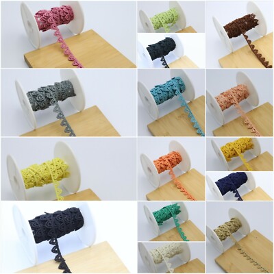 3M 0.80 cm Beautiful Daisy Fine Scallop Edge Lace Trim Colour Guipure ...