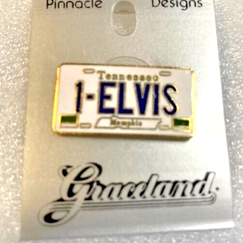 Elvis Presley Lapel Hat Tie Pin #1-ELVIS License Plate - Ceramic/Metal ...