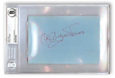 Carolyn Jones Signed Autographed Index Card The Addams Family Morticia ...