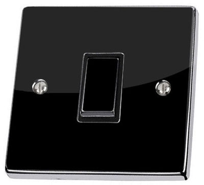 2 Pack - Plain Black Gloss Light Switch, Power Socket Cover Stickers ...