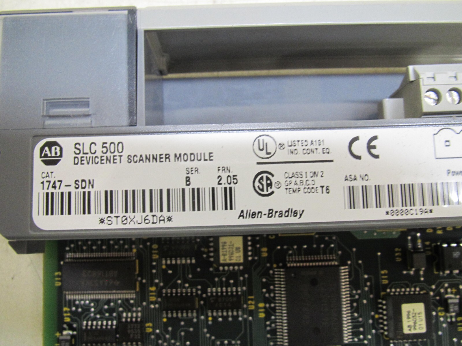 AB Allen Bradley SLC 500 DeviceNet Scanner PLC Module 1747-SDN Ser. B ...