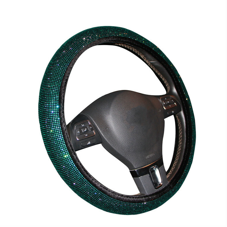 Sparkle Bling Emerald Diamond Crystal Car Accessories Interior Decor ...