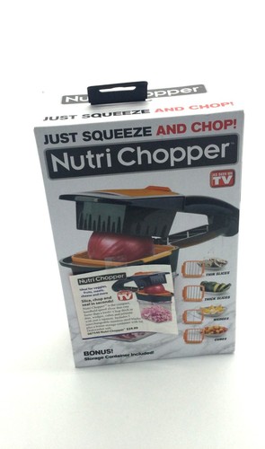 NEW Nutri Chopper w/ Storage Container As Seen On TV Squeeze & Chop Slices Cubes | eBay