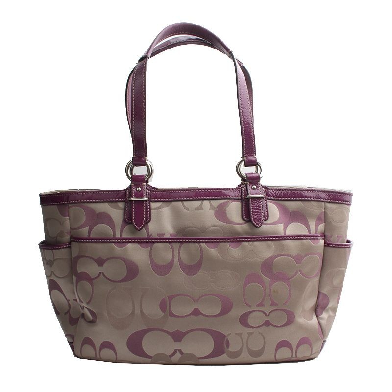 Coach Violet Leather Trim Fabric Shoulder Bag 78477615 | eBay