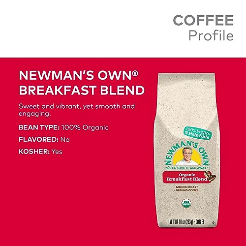 Newman's Own Organic French Roast Coffee 10 Ounce Dark Roast 100 ...