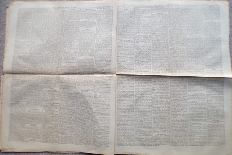 1876 MUCH WENLOCK Newspaper Madeley Ironbridge Dawley Church Stretton ...