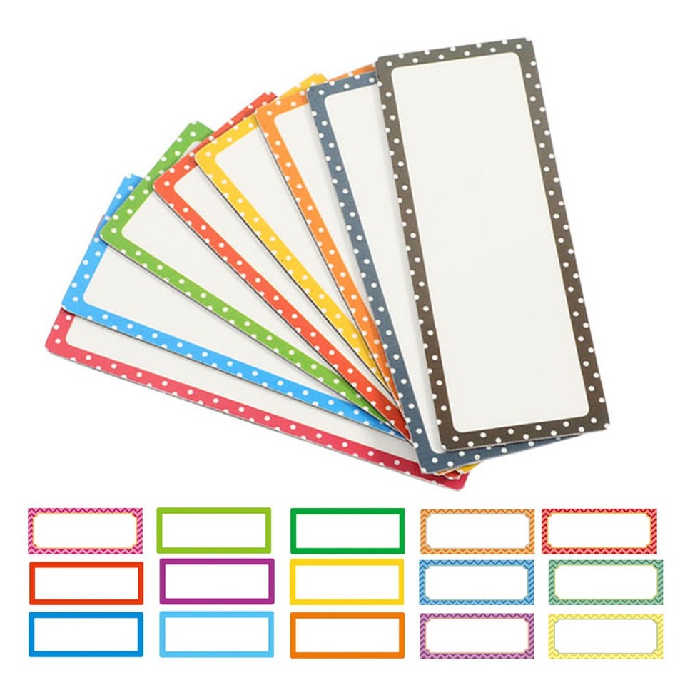 24 Pcs Magnetic Labels for Classroom Whiteboard Small Nameplates | eBay ...