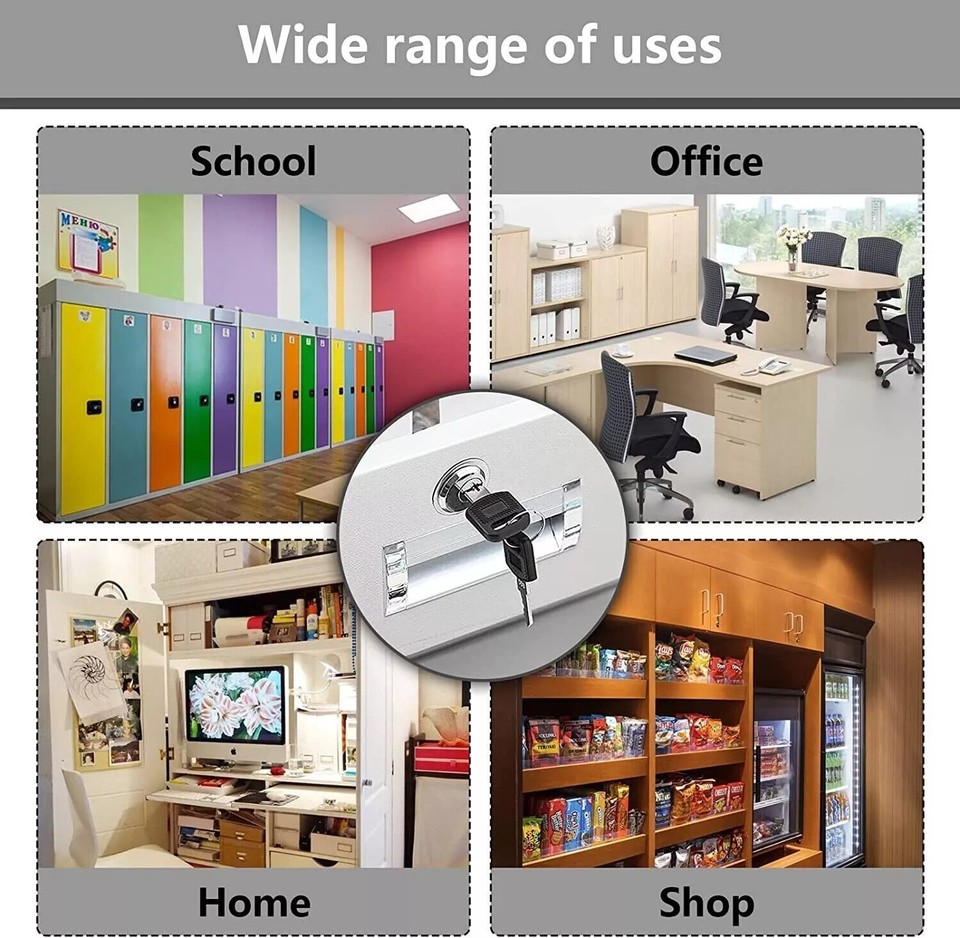 Universal Cam Lock Cabinet Keyed Cam Lock RV Door Kitchen Drawer Short ...