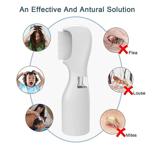 Pet Cat Dog Electric Vacuum Head Lice Comb Brush Flea Mites Remover ...