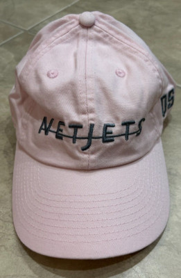 NetJets QS Golf Hat Cap Pink w/ Gray Logo Adjustable Strap Back NEW 100 ...