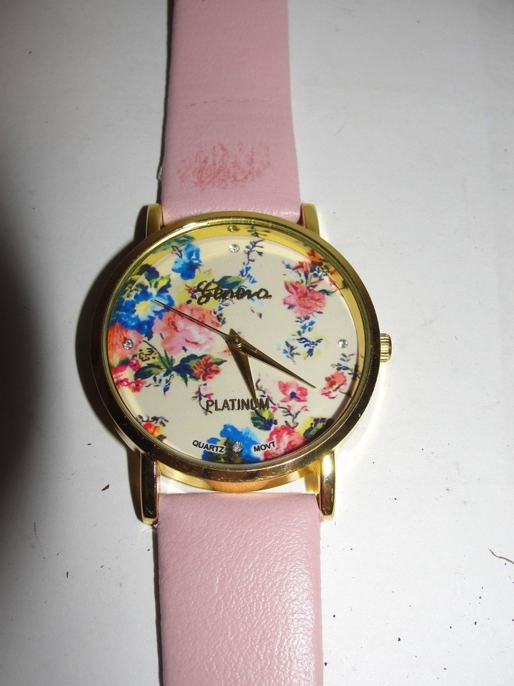 STRADA FLORAL PLATINUM WRIST WATCH | eBay