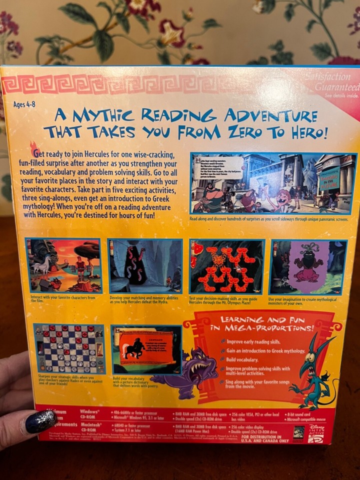 Vintage Disney Hercules Animated Storybook CD-ROM Computer Game | eBay