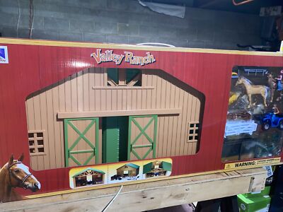 NEW RAY TOYS Valley Ranch Playset Arena with Horses and Riders SS-05655 ...