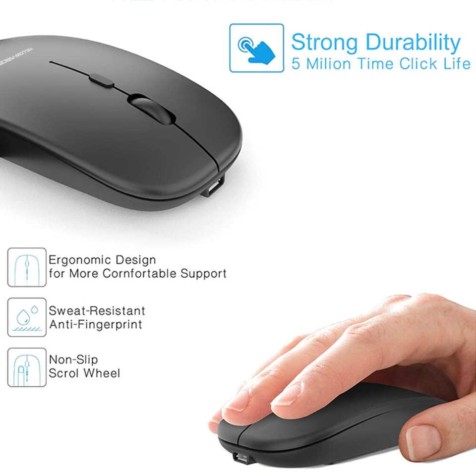 Silent Click Wireless Optical Mouse, Long Range Wireless Mouse - Luxury ...