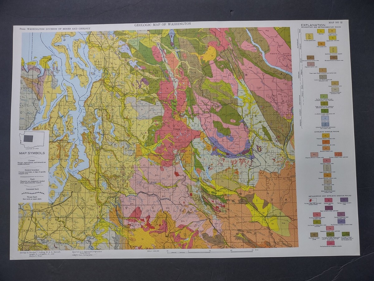 Colorado Geologic Map Vtg Geologic Map Of Washington Division Of Mines