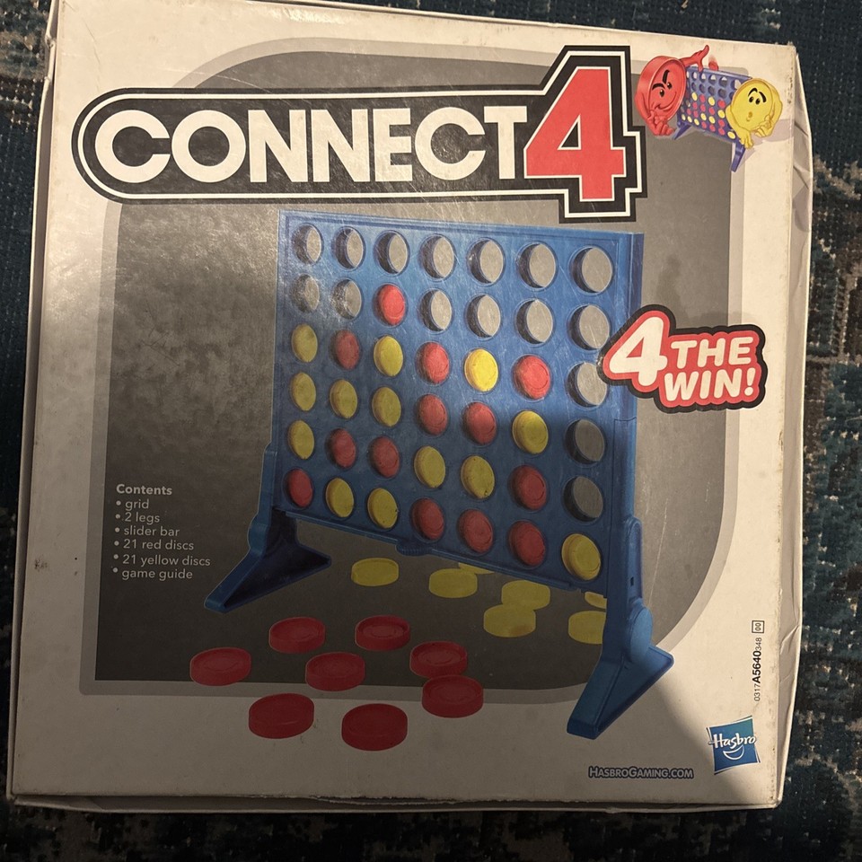 Connect 4 Classic Board Game by Hasbro Gaming 2017 - 2 counters missing ...