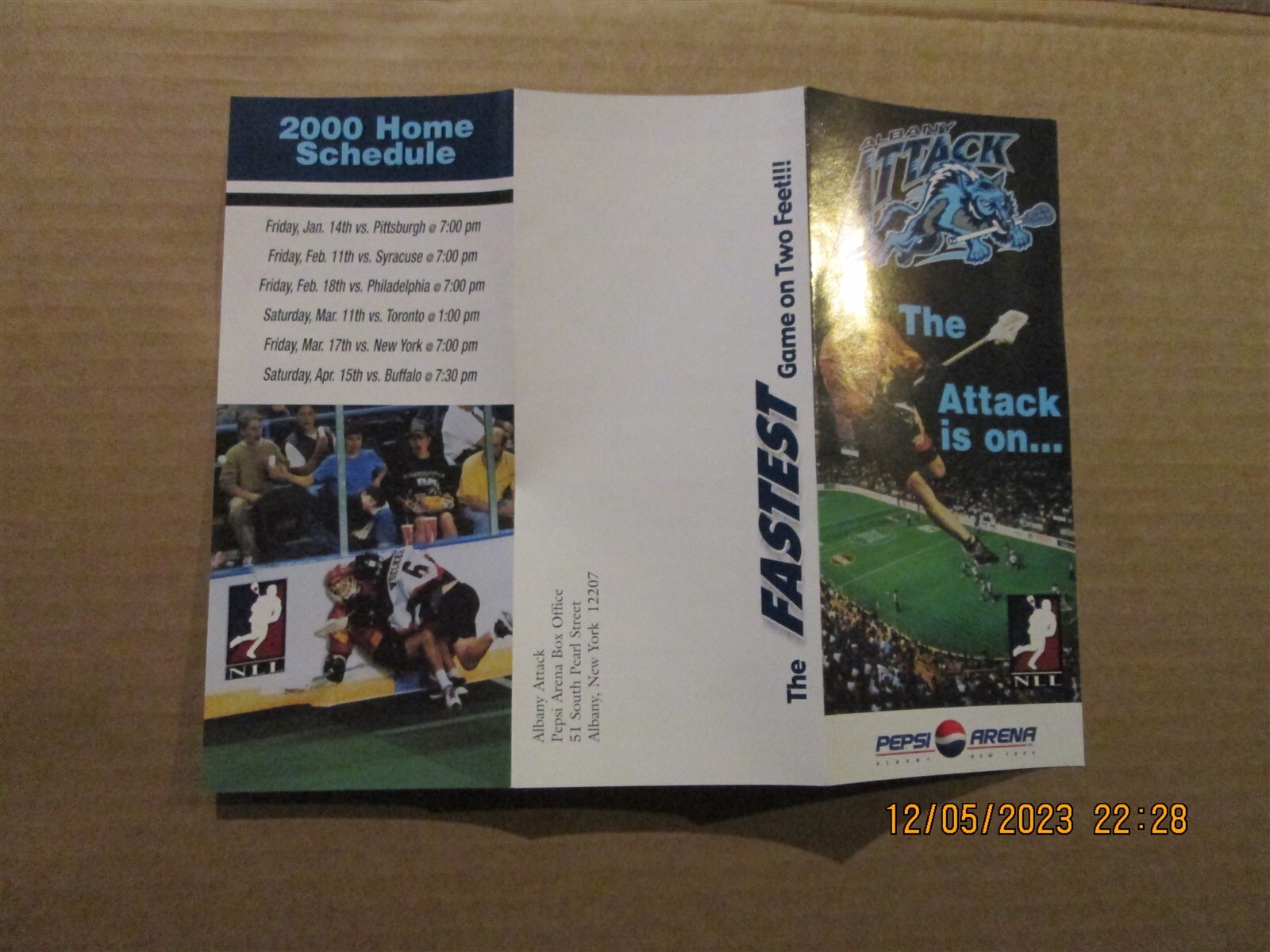 NLL Albany Attack Vintage Circa 2000 Team Logo LaCrosse Season Ticket ...