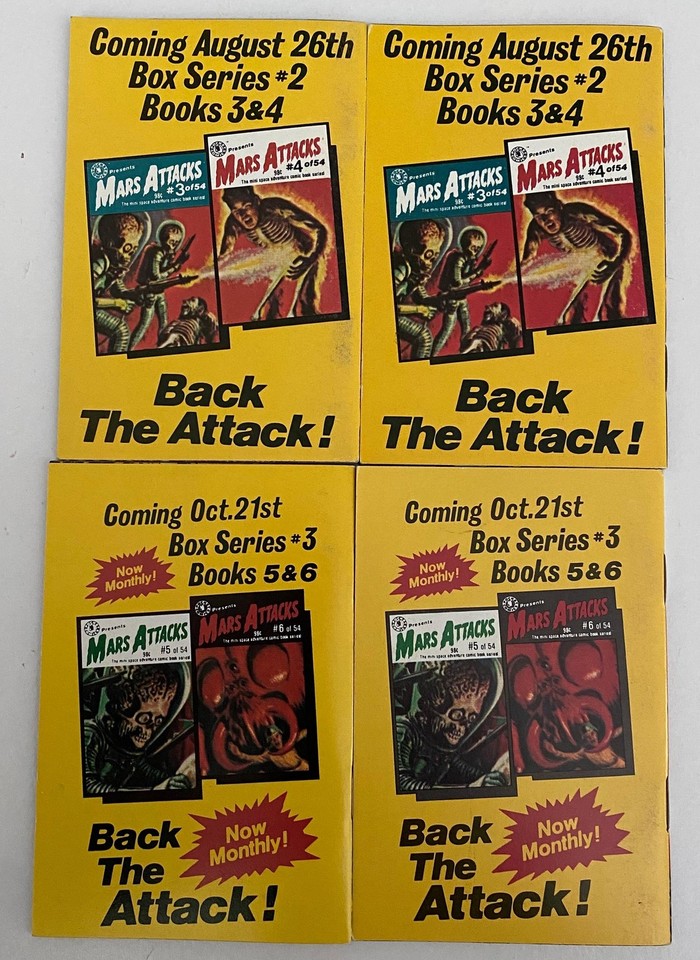 Mars Attacks Mini Pocket Comic Books Volume #1, #2, #3, #4 Topps 1988 | eBay