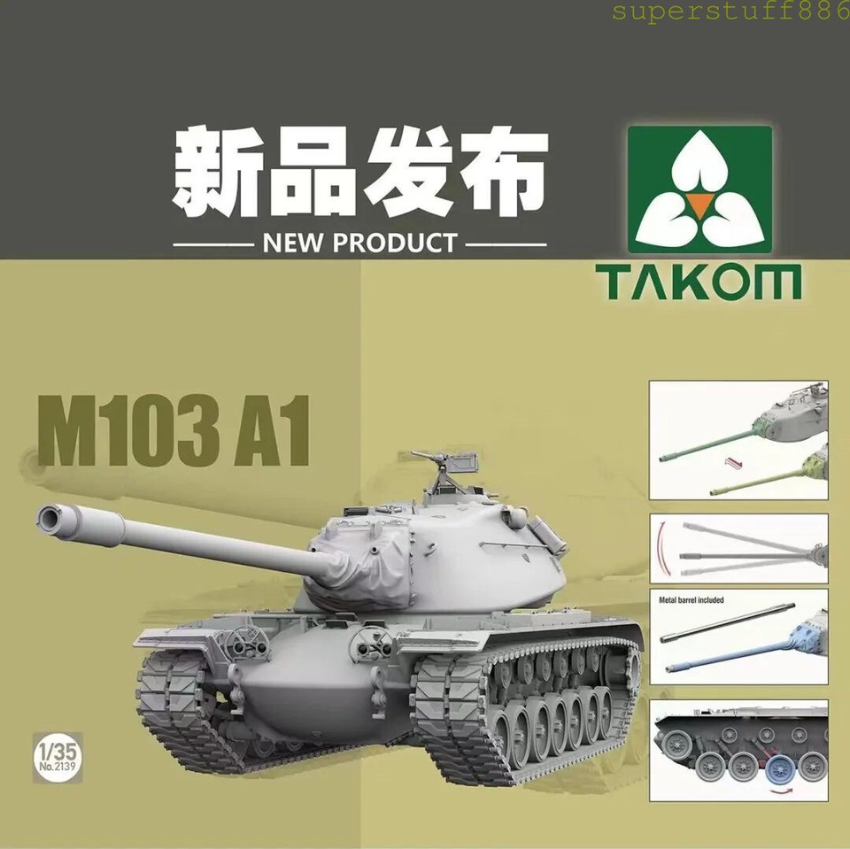 Takom 2139 1/35 scale M103 A1 tank model kit | eBay