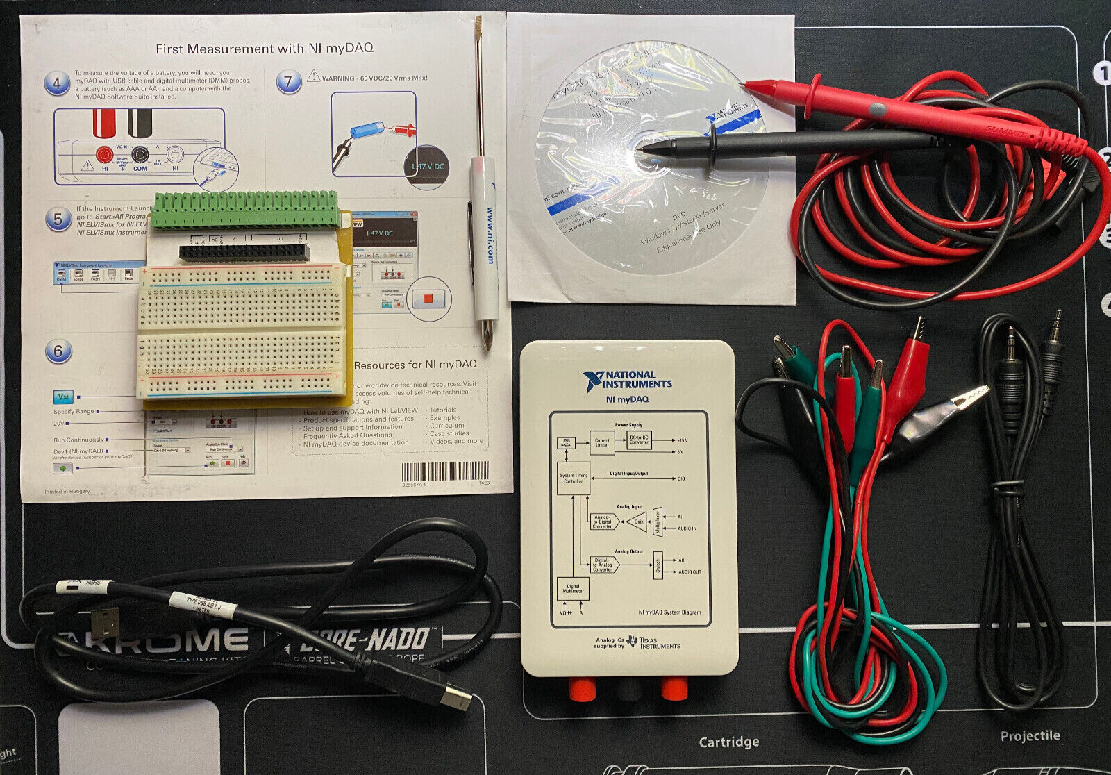 National Instruments NI myDAQ University Student Kit Breadboard | eBay
