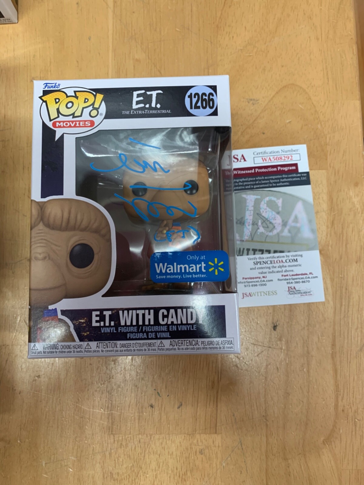 Matthew DeMeritt Signed ET The Extraterrestrial Funko Pop JSA Walmart ...