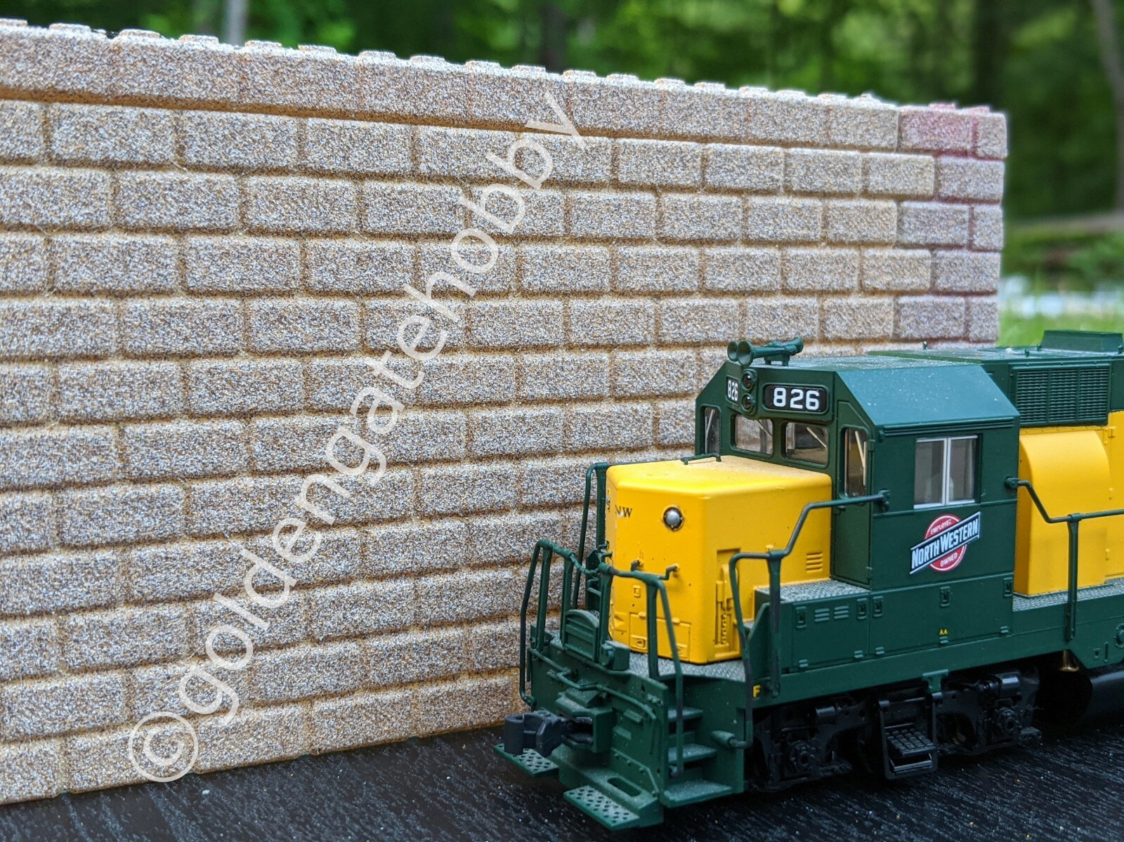HO Scale Concrete 24x48" Block Flexible Retaining Wall, Modular, In ...