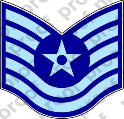 STICKER RANK USAF E6 TECHNICAL SERGEANT | eBay