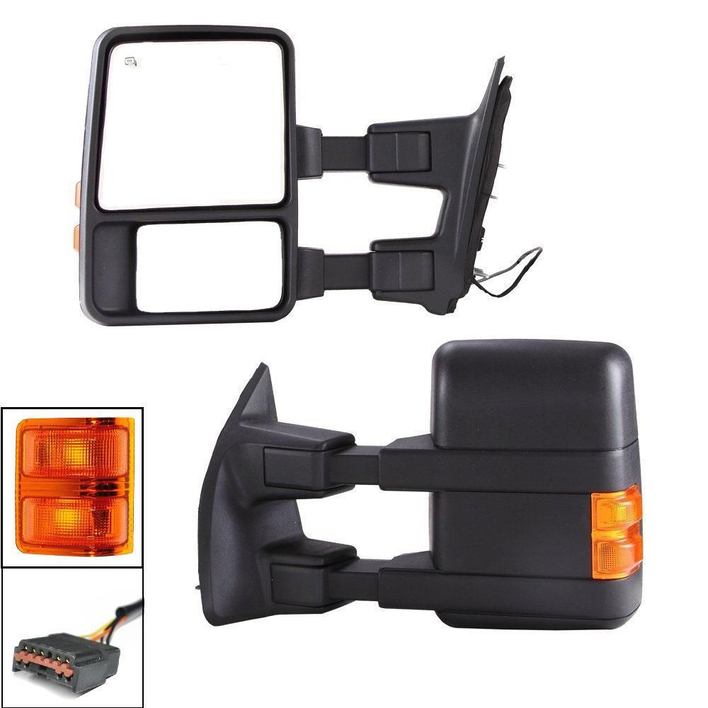 For 08-16 Ford F250 F350 Super duty Towing Mirror Power Heated Turn ...
