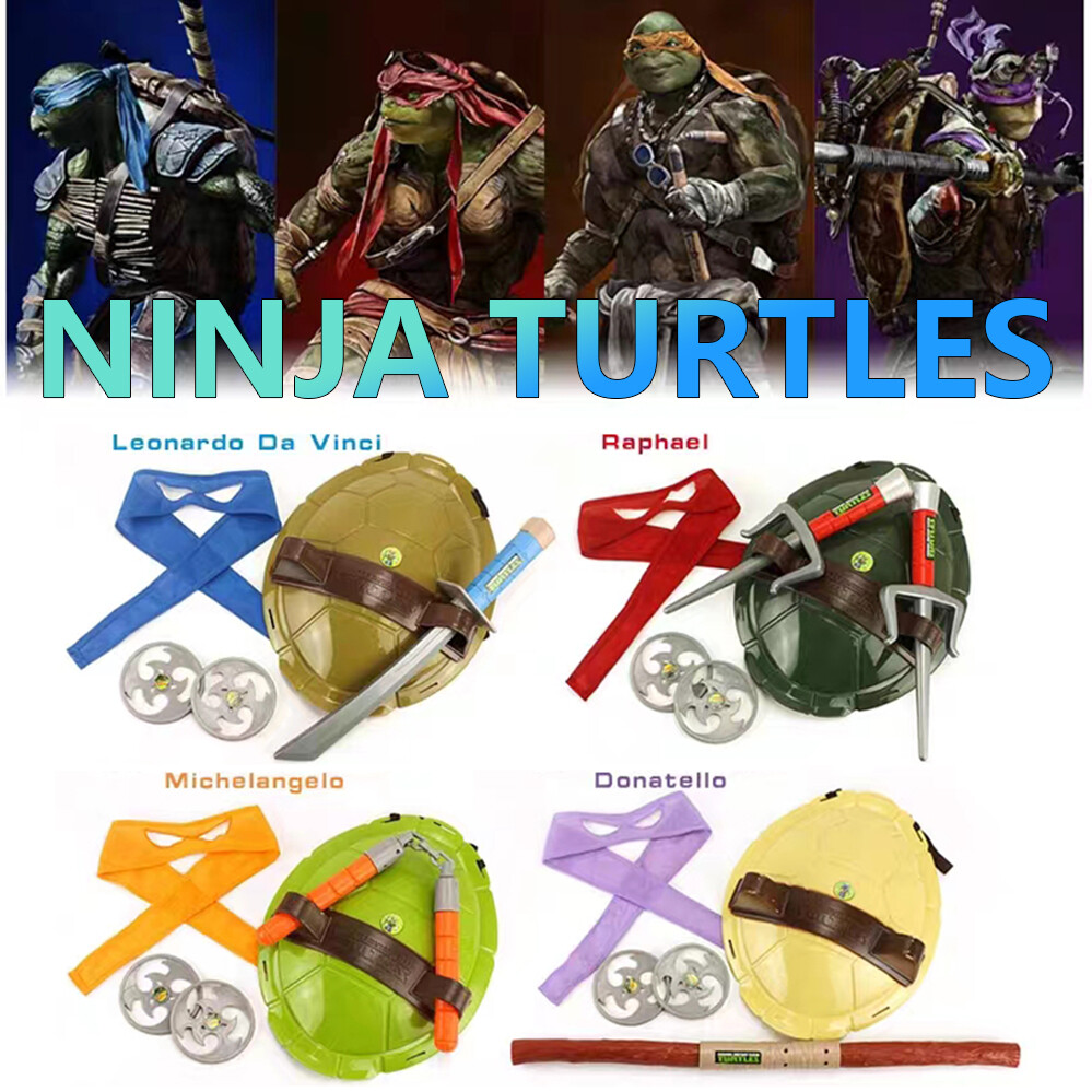 Kid Boys Teenage Mutant Ninja Turtles Party Costume Turtle Back Shell ...