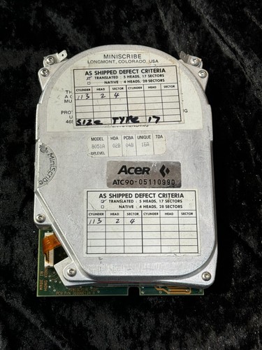 MiniScribe Hard Drive Model 8051A - 02B 04B 16A | eBay