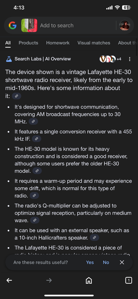 Vintage Lafayette HE-30 Valve Radio Communications Receiver Shortwave ...