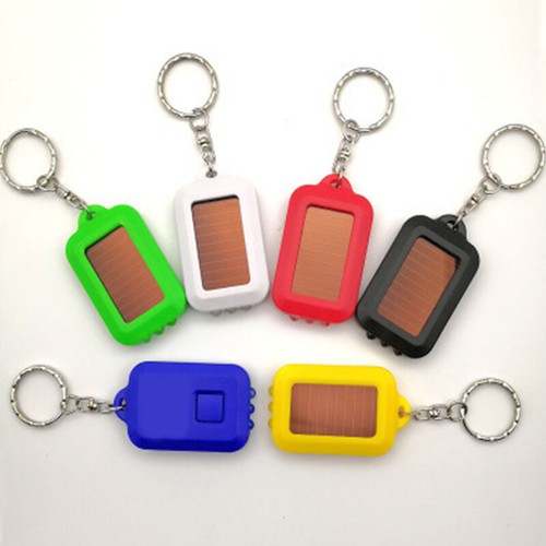 ?Mini Light Flashlight Solar Power Keychain Torch Rechargeable LED 3 ...