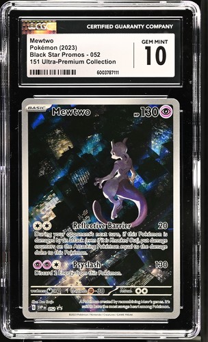 MEWTWO Scarlet & Violet Black Star Promo #052 CGC 10 Gem Mint Pokemon ...