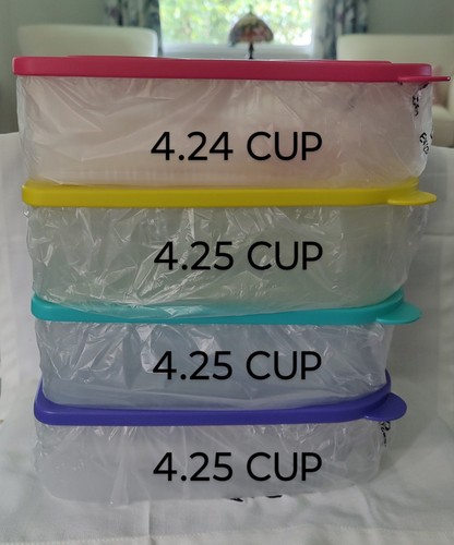 Tupperware FRESH N COOL 4.25 Cups 4pc Medium Rectangle Containers ...