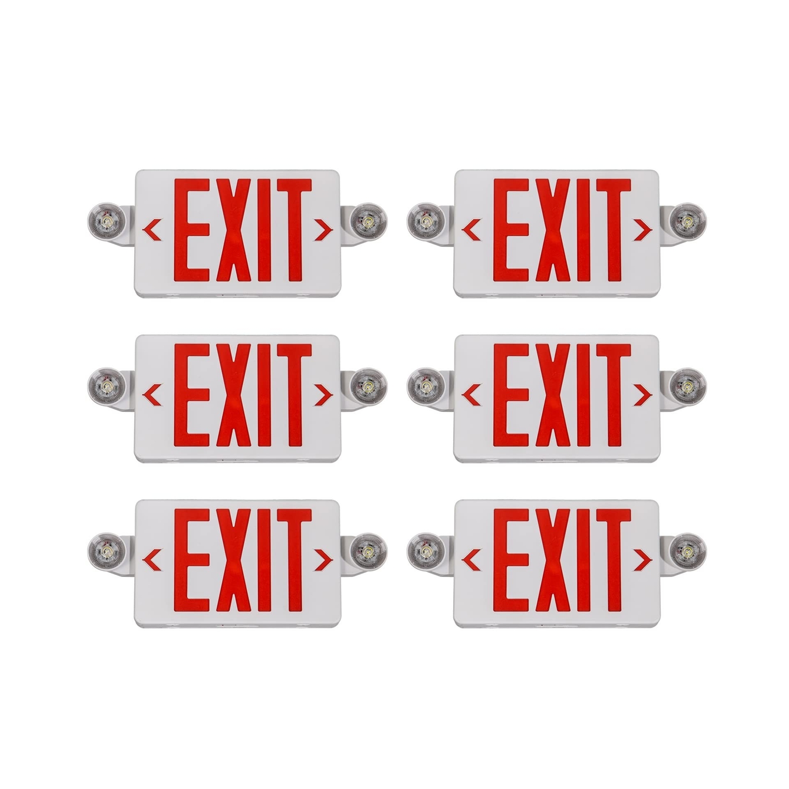 TANLUX Red Exit Sign with Emergency Lights, LED Emergency Exit Light ...