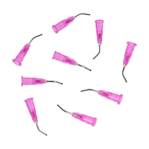 100Pcs Disposable Bent Dispensing Tips 18g Oil or Glue Applicator | eBay