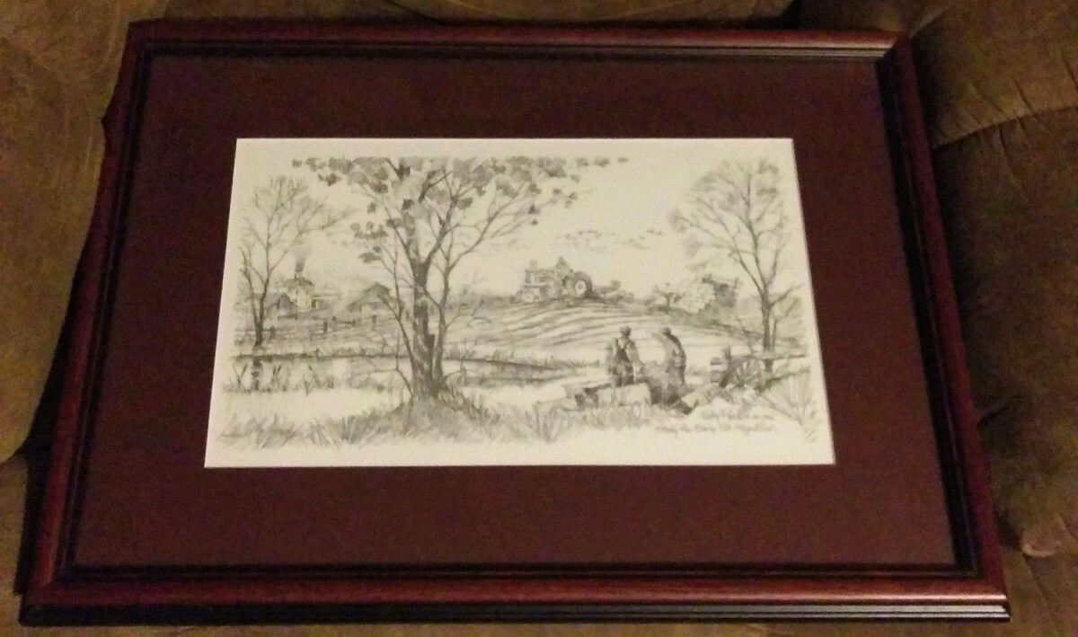 TERRY REDLIN STUDY FOR EARLY MIGRATION 1996 TWILIGHT TIME PENCIL SKETCH ...