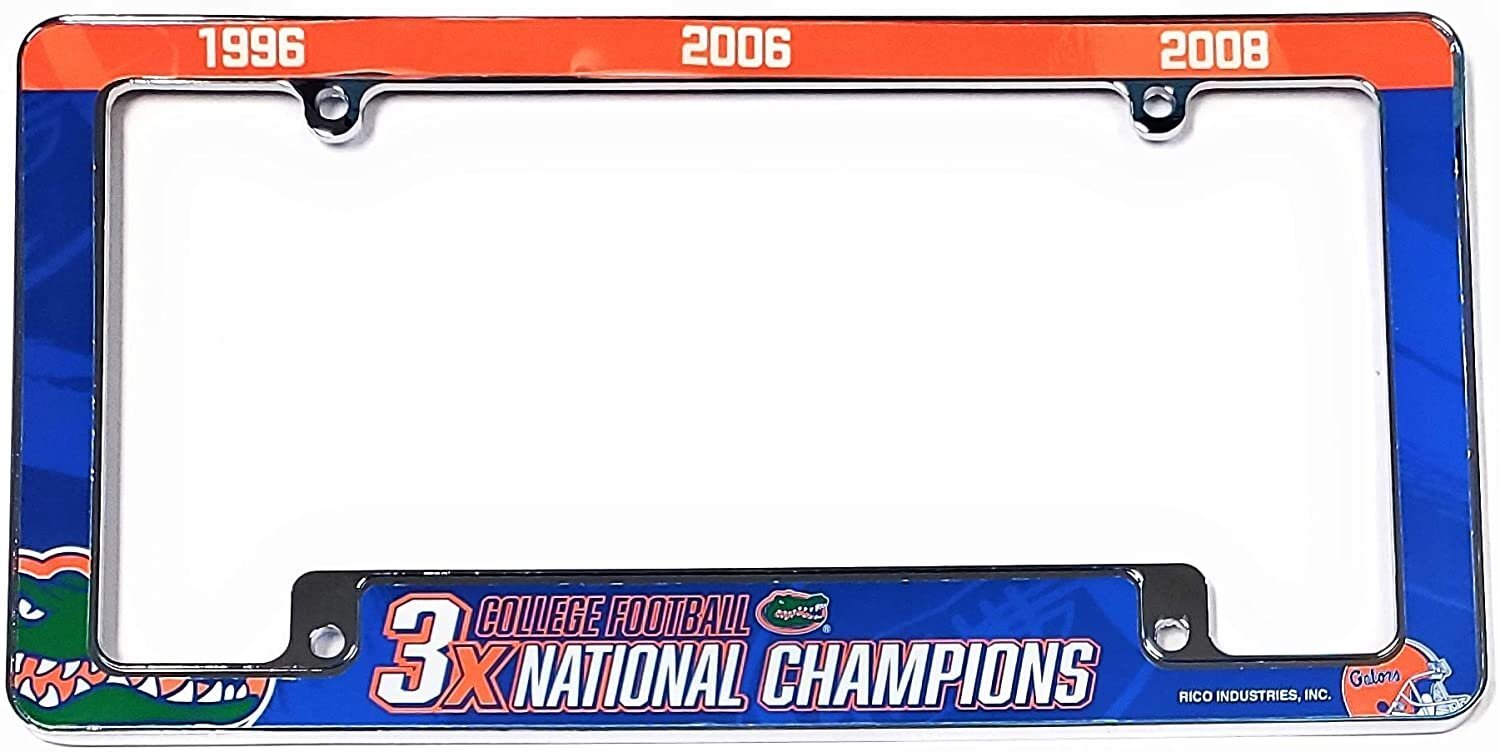 University of Florida Gators 3X Time Champions Metal License Plate ...
