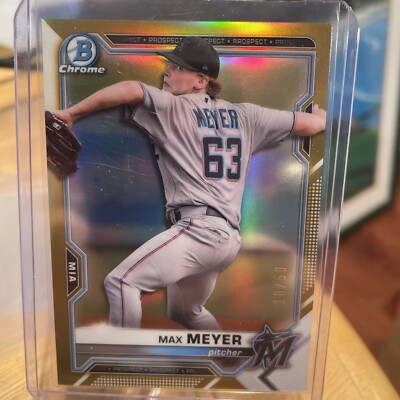 Max Mayer 2021 Bowman chrome Gold Refractor BCP-201 Numbered 10/50 | eBay