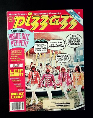 Marvel Pizzazz No 10, July 1978, Leif Garret, Meat Load, Sgt Pepper ...
