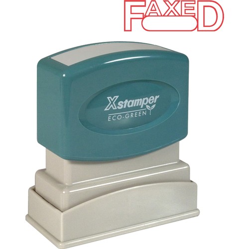 Xstamper Pre-inked Stamp - Message Stamp - "faxed" - 0.50" Impression ...
