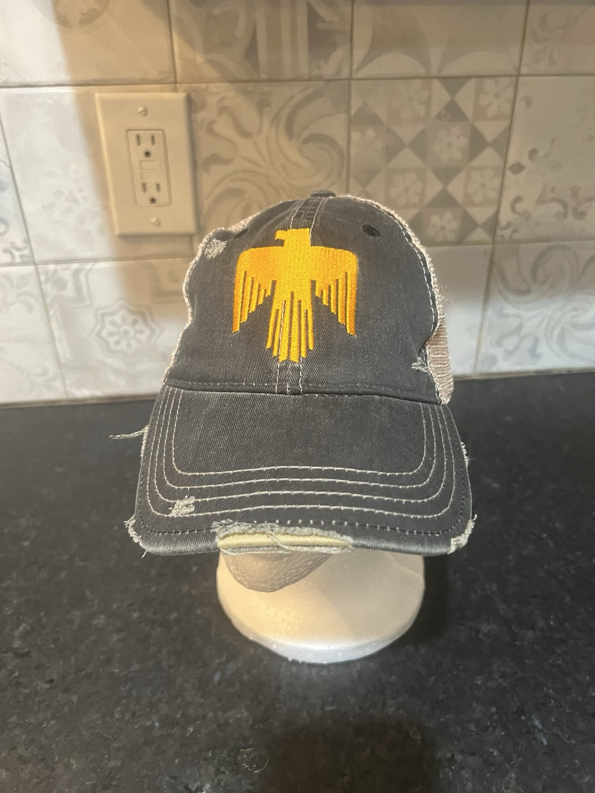 Pheonix Thunderbird hat / cap Mason Jar Label - Gem