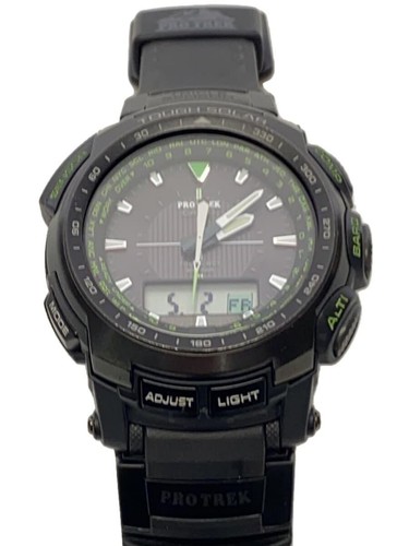 CASIO Solar Watch PROTREK Digital Analog Rubber BLK BLK | eBay