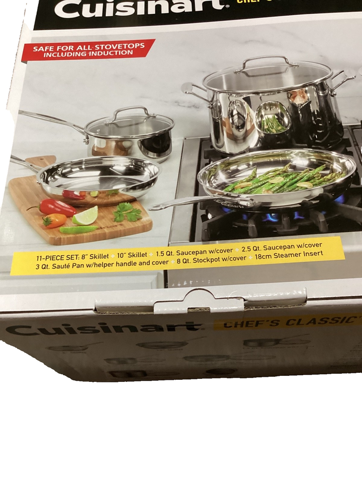 Cuisinart CHEFS CLASSIC Stainless Cookware- 11 pc set FREE SHIPPING! | eBay