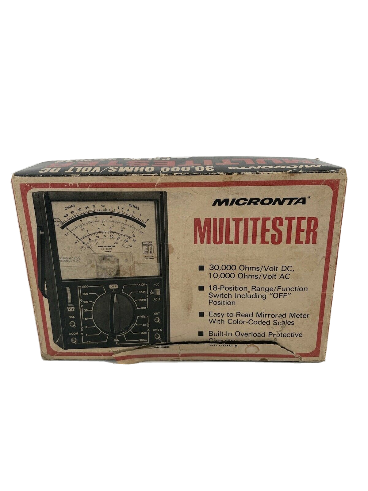 Micronta Multitester 30000 Ohms - Model 22-203b With Leads and Carry ...