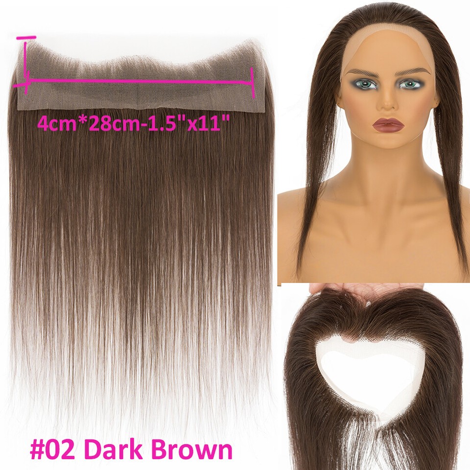 Full Lace Hair Topper Women Hairline Remy Human Forehead Hairpiece ...