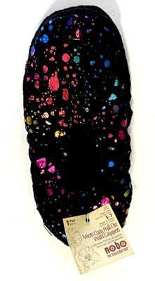 NWT LADIES NOBO NO BOUNDARIES BLACK MULTI-COLOR NON-SKID BOOTIE ...