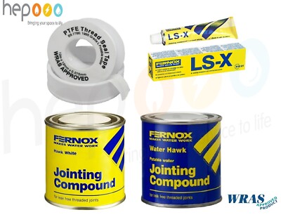 Fernox Hawk White Pipe Jointing Compound Leak Free Joints 200g, LS-X ...