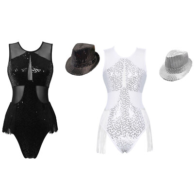 Women Bodysuit Trim Jumpsuit Performance Leotard Sleeveless Nightwear ...
