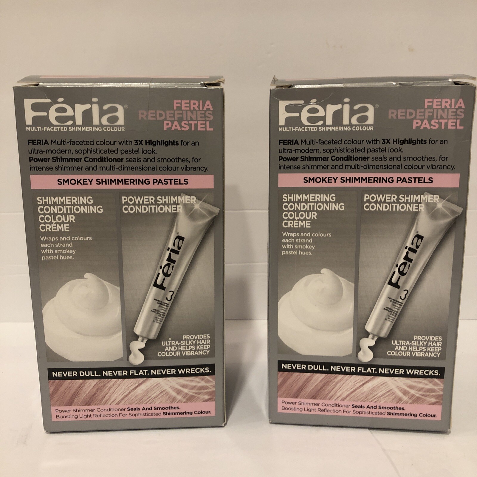 Lot Of 2 L'Oreal Paris Feria Pastels Hair Color P2 Smokey Pink Rosy ...